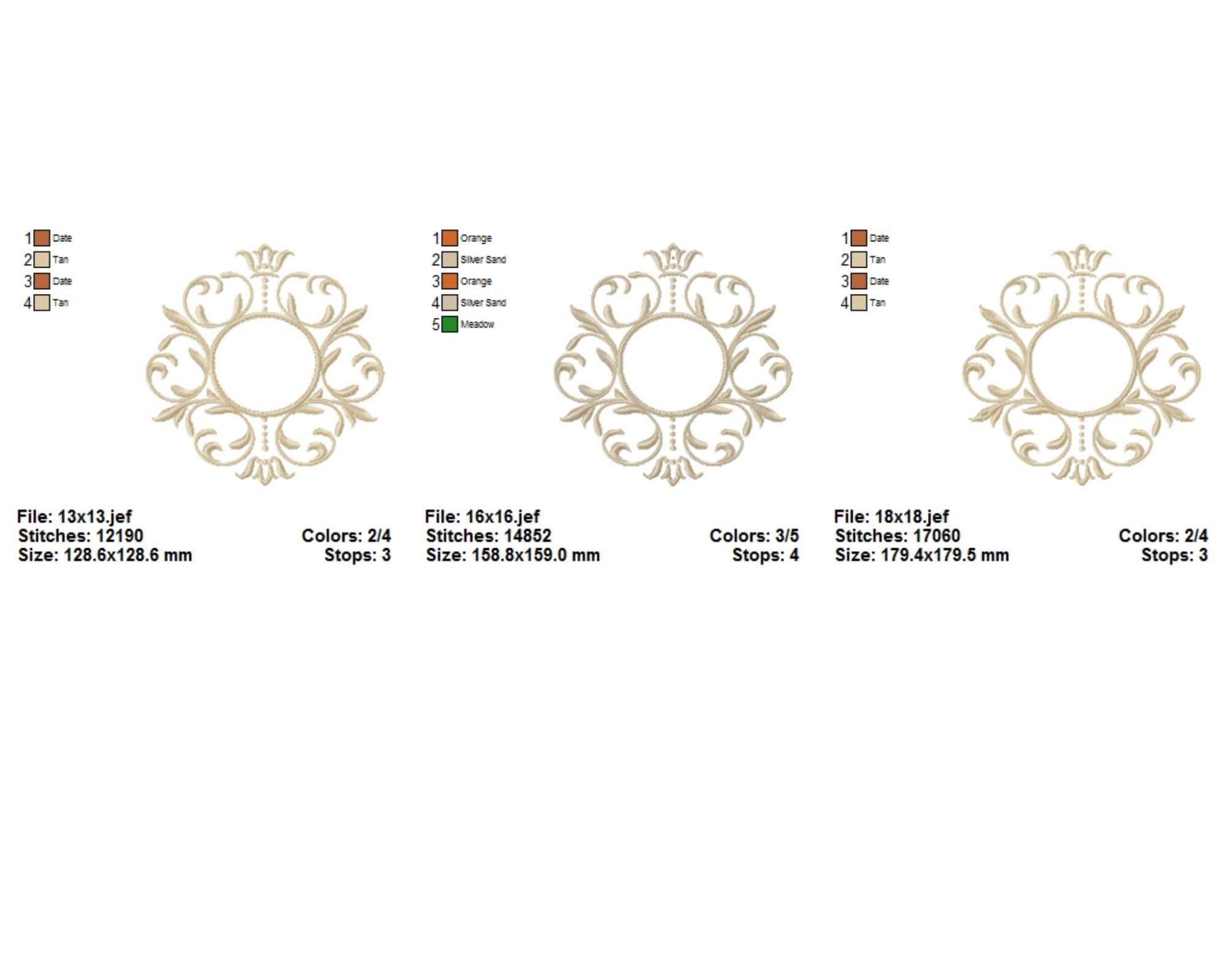 Frame Machine Embroidery Design Instant Download - Etsy