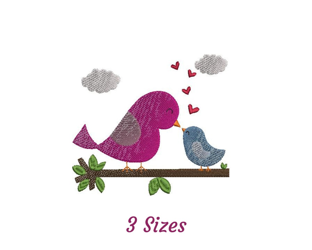 Birds Machine Embroidery Design, Instant Download - Etsy
