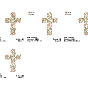 Flower Cross Embroidery Design Creative Cross Machine Embroidery ...