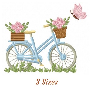 Floral Cycle Embroidery Design - Floral Cycle With Butterfly Machine ...