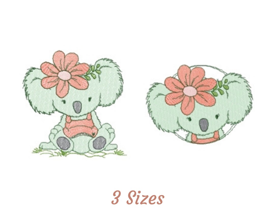 Cute Cartoon Embroidery Design, Machine Embroidery Pattern- 2 Types ...