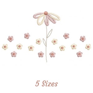 Applique Small Flower Embroidery Design - Small Flower Machine ...