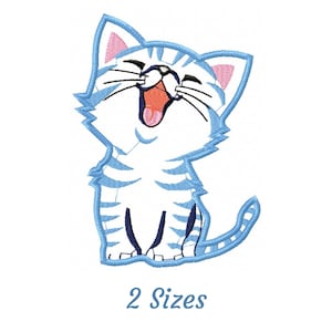 Cat Machine Embroidery Design - Cute Cat Machine Embroidery Pattern ...