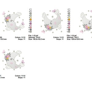 Moon Machine Embroidery Design, Instant Download - Etsy