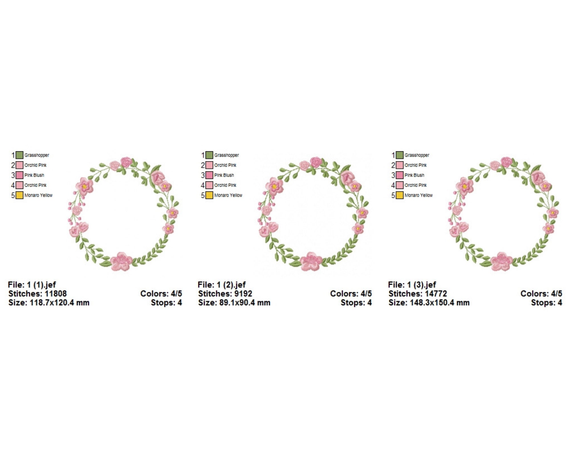 Round Flower Frame Embroidery Design - Creative Round Frame Machine ...
