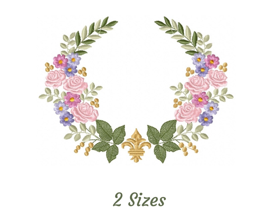 Creative Floral Machine Embroidery Design, Instant Download - Etsy