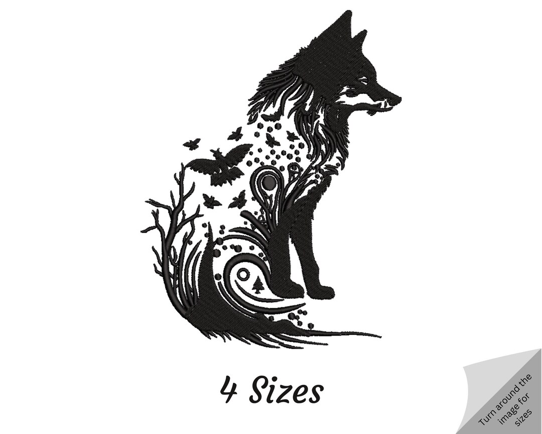 Creative Wolf Embroidery Design - Wolf Machine Embroidery File , - Instant Wolf Embroidery ...