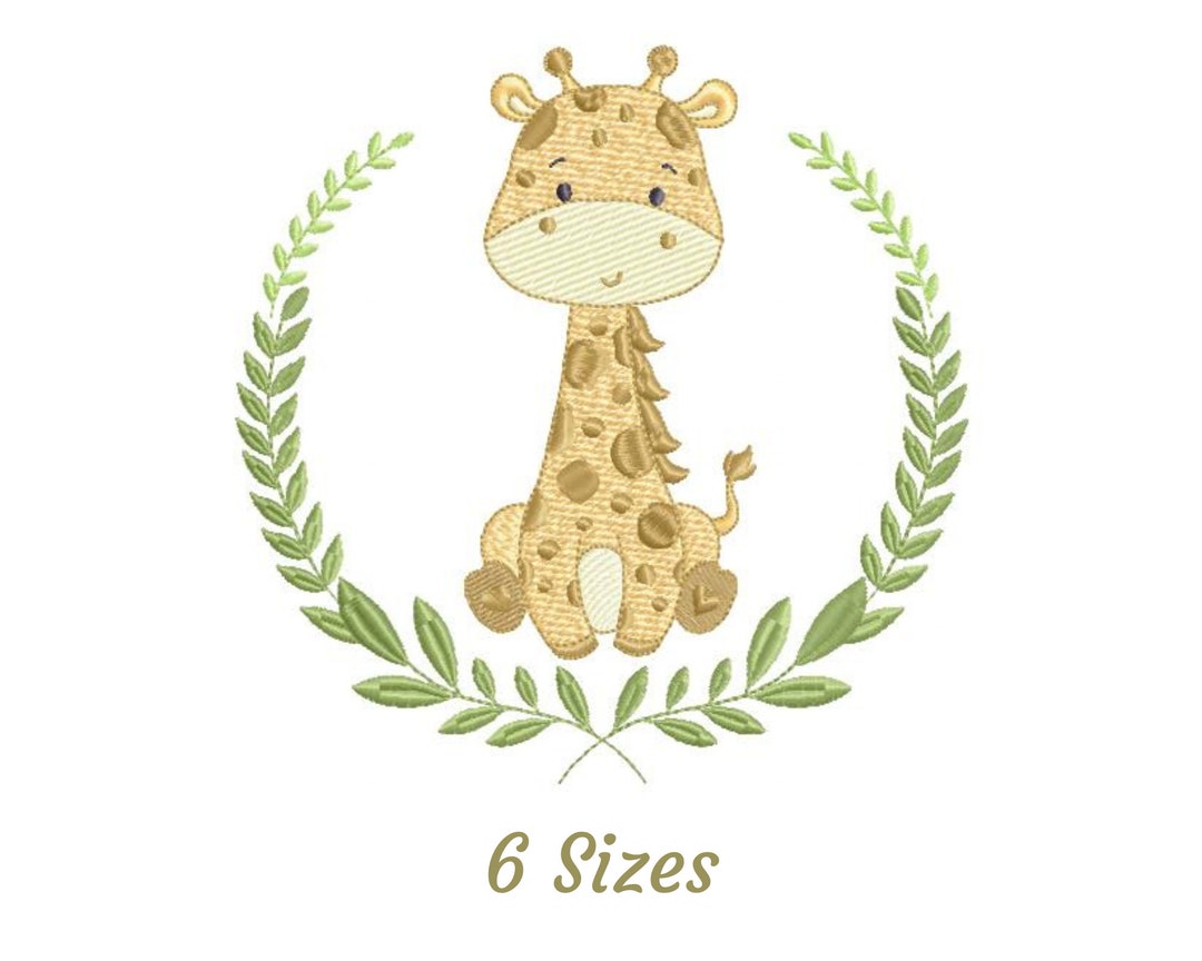 Baby Giraffe Machine Embroidery Design, Instant Download - Etsy