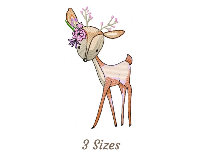 Deer Machine Embroidery Design Instant Download - Etsy