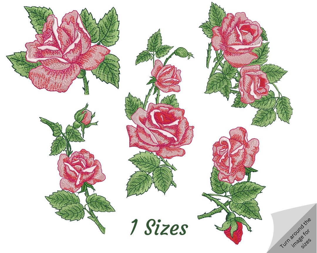 Rose Machine Embroidery Designs - Red Rose Machine Embroidery Patterns ...