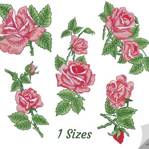 Rose Machine Embroidery Designs - Red Rose Machine Embroidery Patterns ...