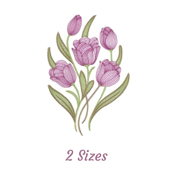 Tulip Embroidery - Etsy