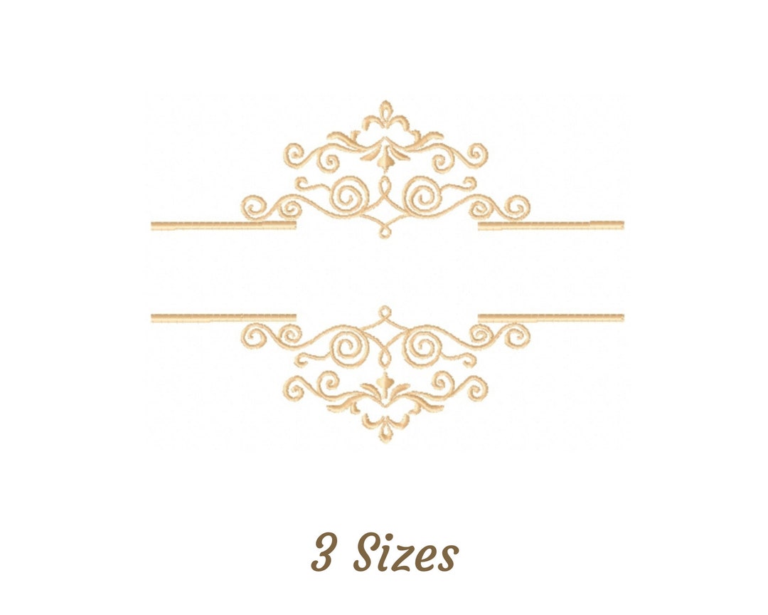 Royal Frame Embroidery Design, Machine Embroidery Pattern - Instant ...
