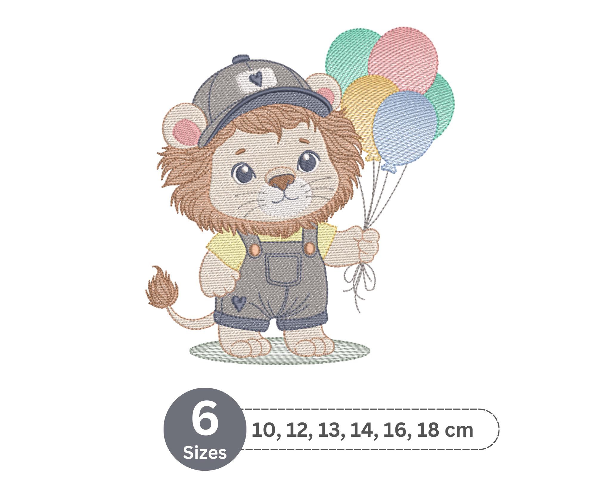 Cute Lion Embroidery Design | Baby Animal Pattern | Machine Embroidery ...