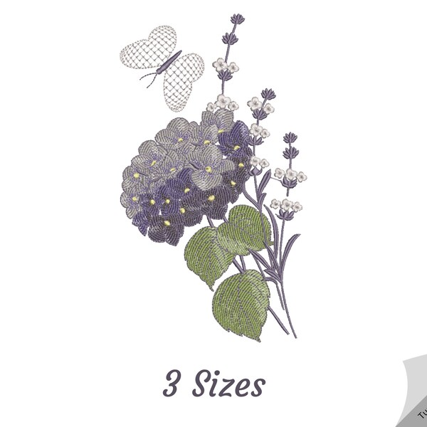 Hydrangea Embroidery - Etsy