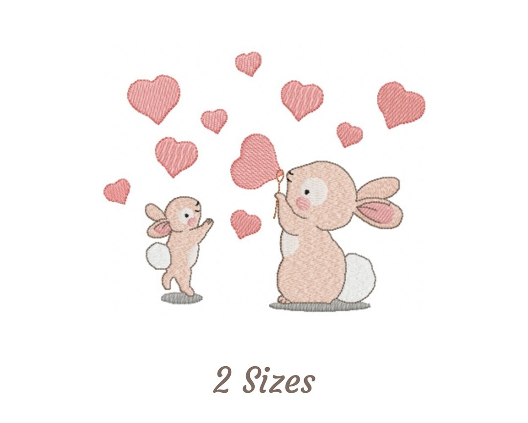 Cute Bunny Embroidery Design - Cute Bunny Machine Embroidery Pattern ...
