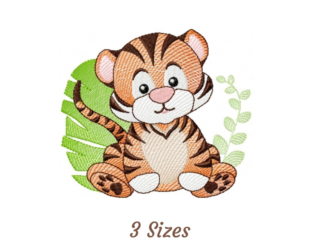 Baby Tiger, Machine Embroidery Design, Instant Download - Etsy