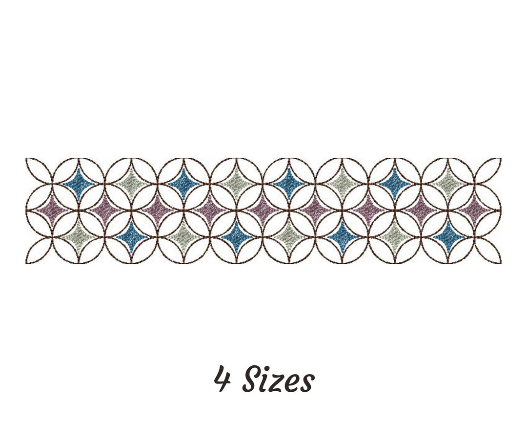 Royal Border Embroidery Design, Machine Embroidery Pattern - Instant ...