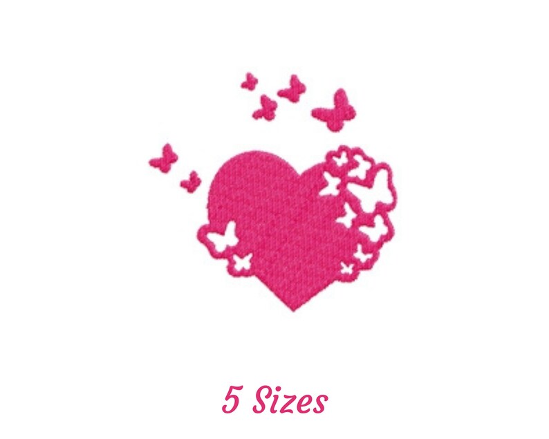 Heart Butterfly Embroidery Design - Butterflies Machine Embroidery ...