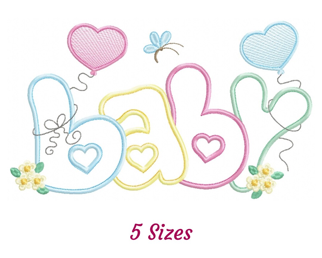 Baby Machine Embroidery Design, Instant Download - Etsy