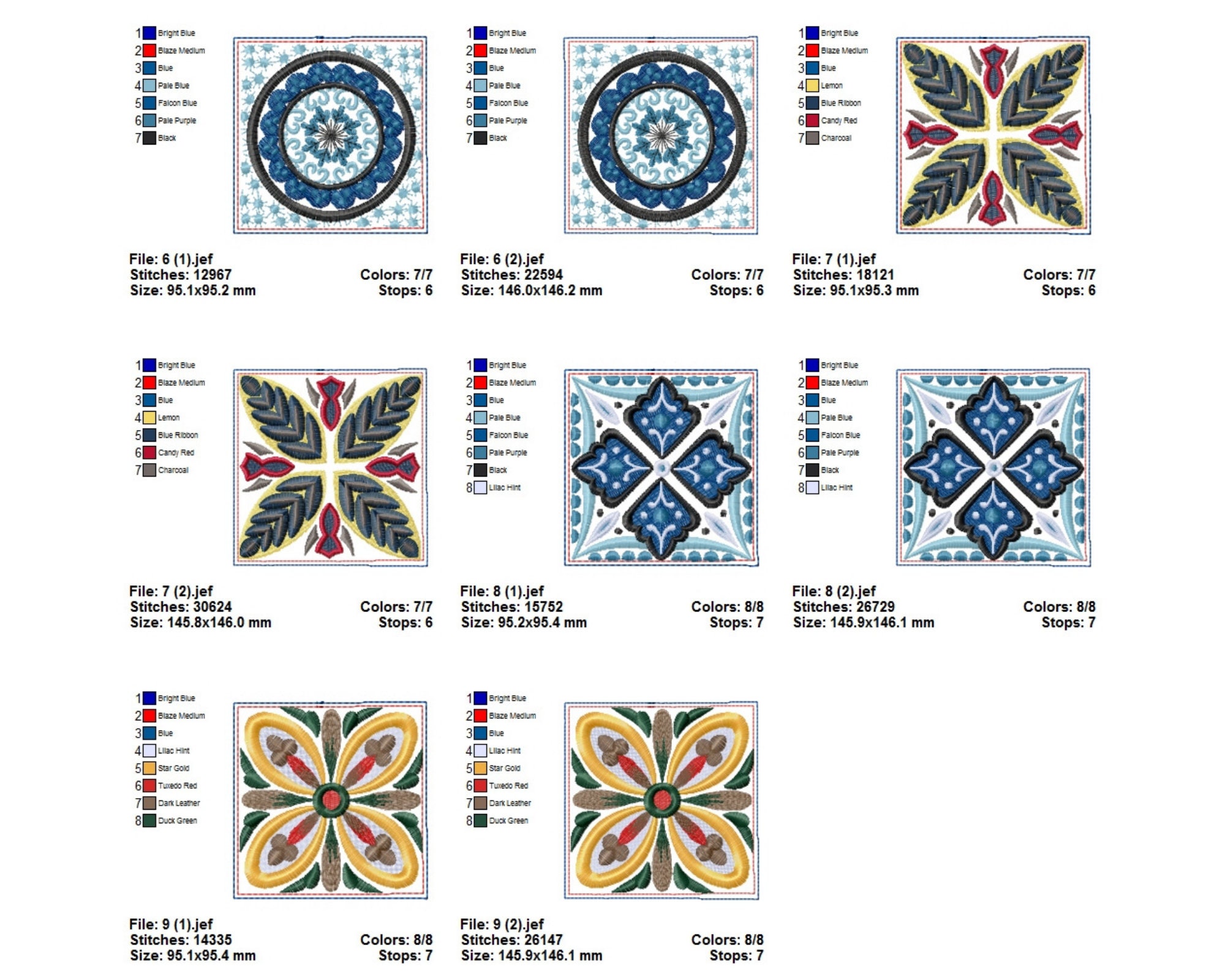 Traditional Quilting Blocks Embroidery Design Machine - Etsy