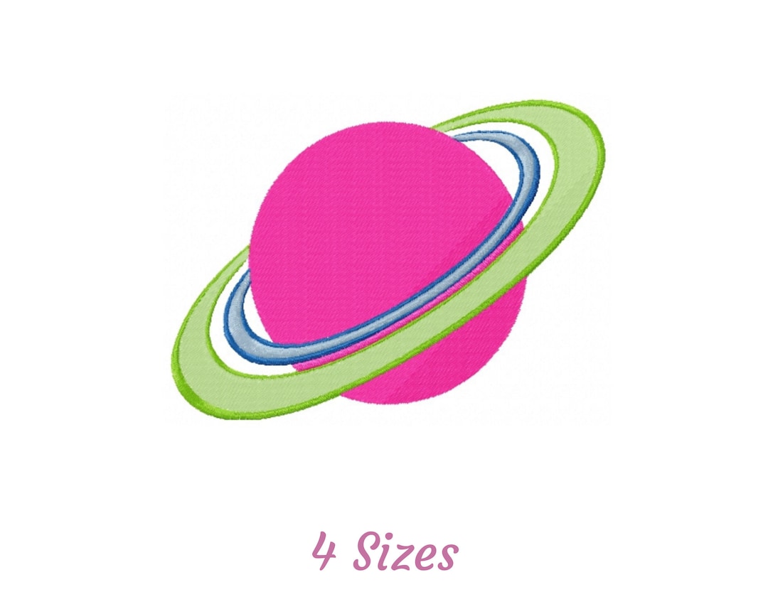 Saturn Planet Embroidery Design - Planet Machine Embroidery Pattern ...