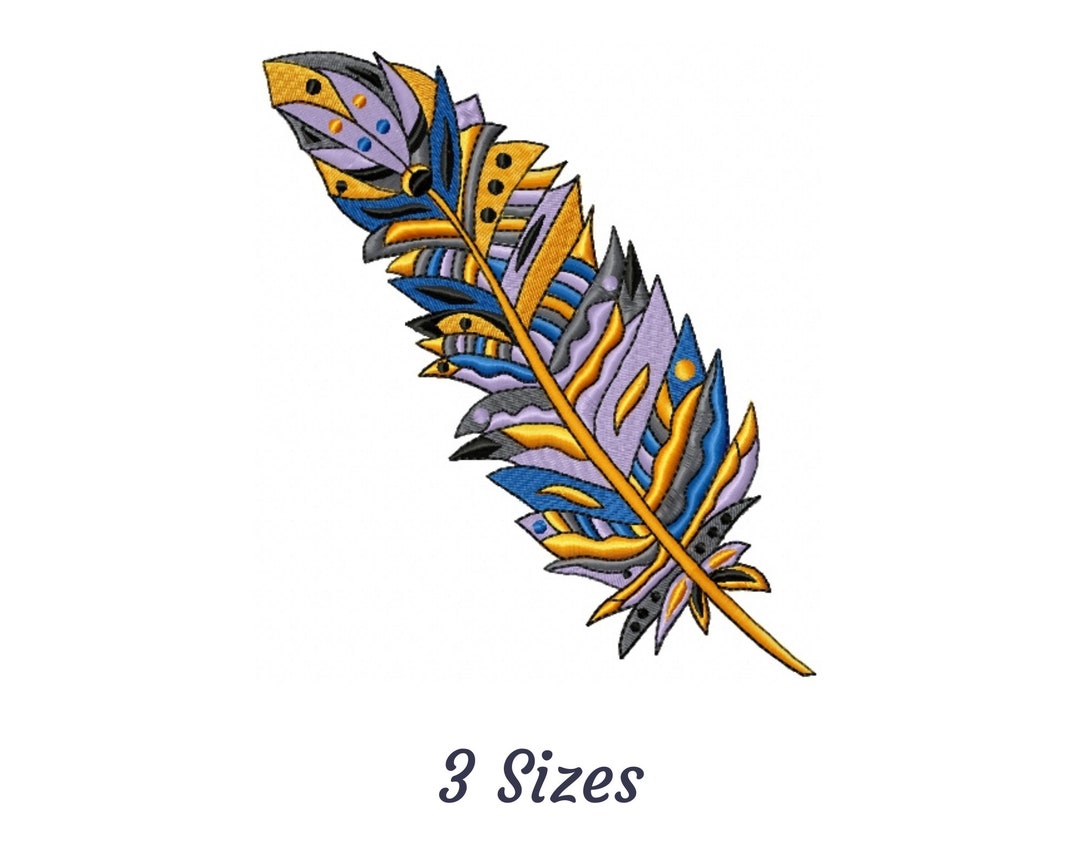 Creative Feather Embroidery Design Peacock Feather Machine Embroidery ...