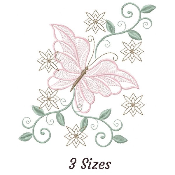 Butterfly Embroidery Design - Etsy