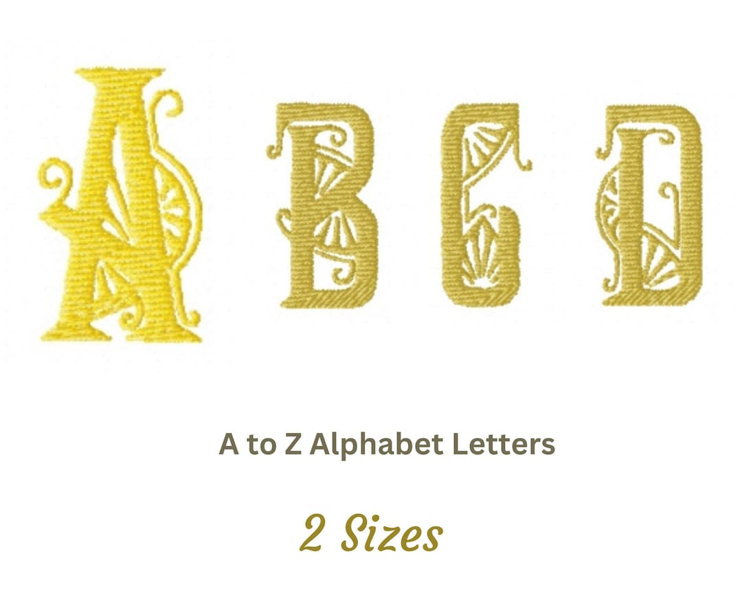 Alphabet Embroidery Design, Machine Embroidery Pattern- 26 Letters ...