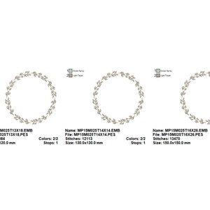 Floral Flower Round Frame Embroidery Design - Flower Frame Machine ...
