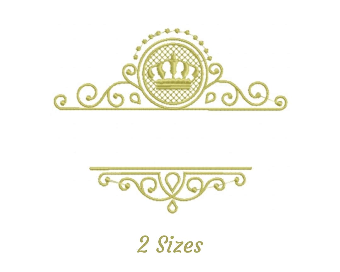 Frame With Crown Embroidery Design - Creative Crown Machine Embroidery ...