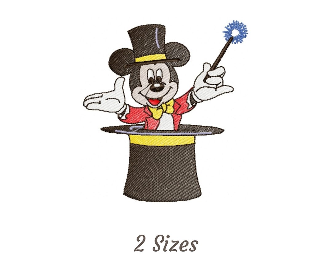 Magician Mickey Machine Embroidery Design, Instant Download - Etsy