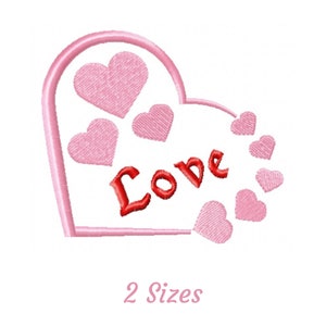 Love Heart Embroidery Design, Machine Embroidery Pattern - Instant ...