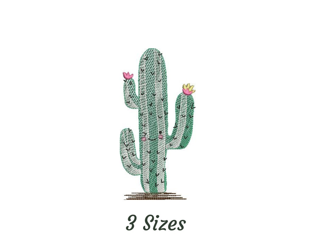 Cactus Machine Embroidery Design, Instant Download - Etsy