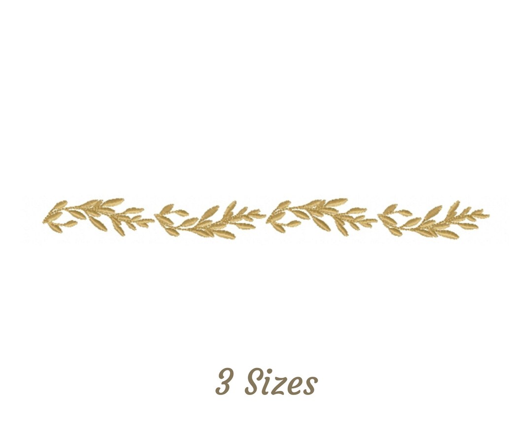 Leaf Border Embroidery Design - Flower Well Machine Embroidery Pattern ...