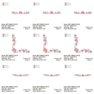 Elegant Floral Rose Border Embroidery Design for Machine Embroidery ...