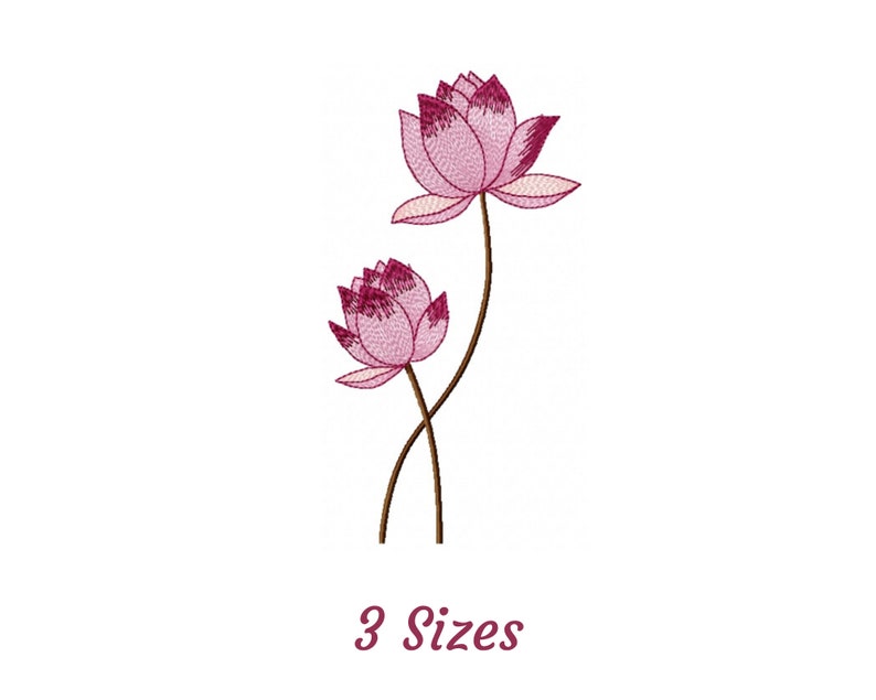 Lotus Embroidery Design Machine Embroidery Pattern Instant - Etsy