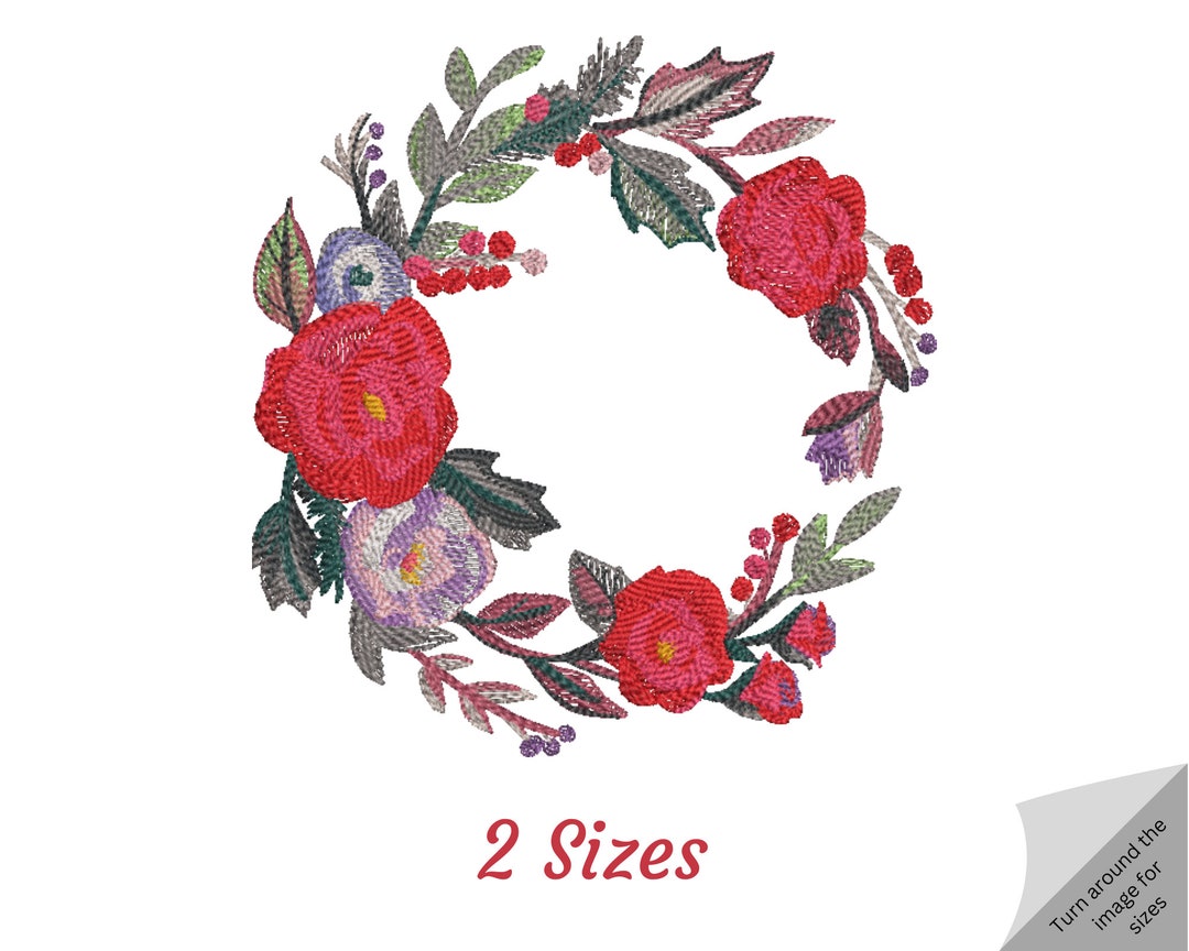 Round Flower Frame Embroidery Design - Creative Round Frame Machine ...