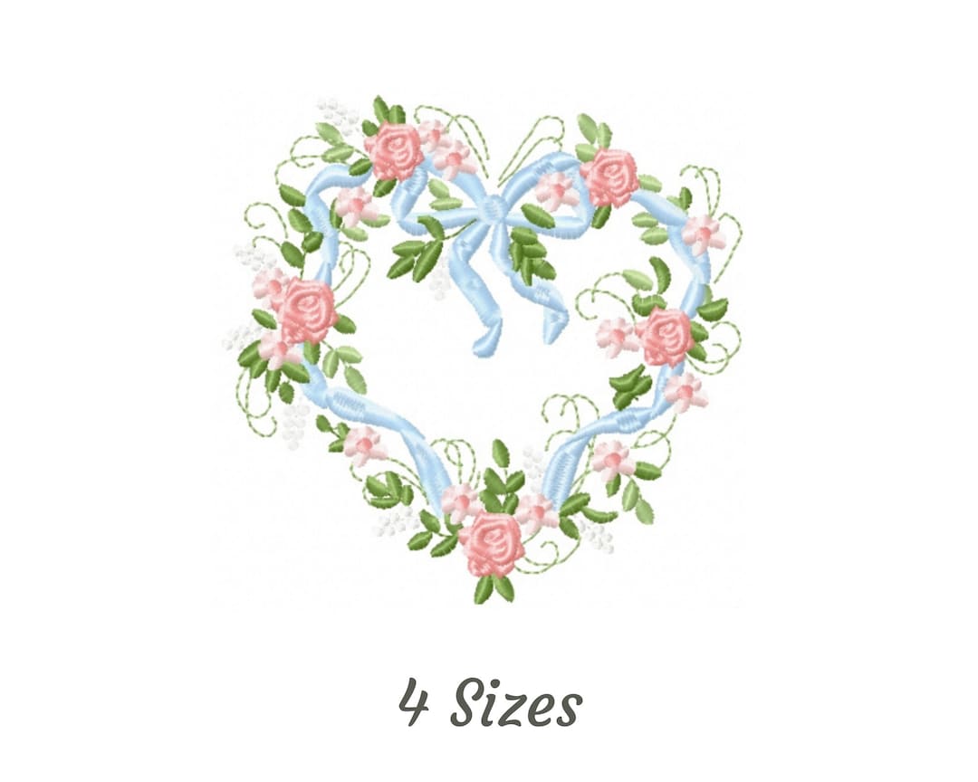 Heart Frame Embroidery Design, Machine Embroidery Pattern - Instant ...
