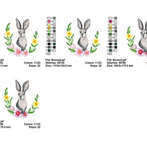 Rabbit Machine Embroidery Design, Instant Download - Etsy