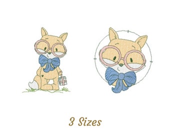 Baby Fox Embroidery Design - Etsy