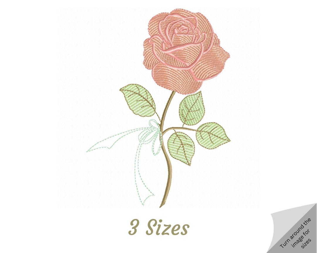 Romantic Rose Embroidery Files, Elegant Rose Machine Embroidery Designs ...