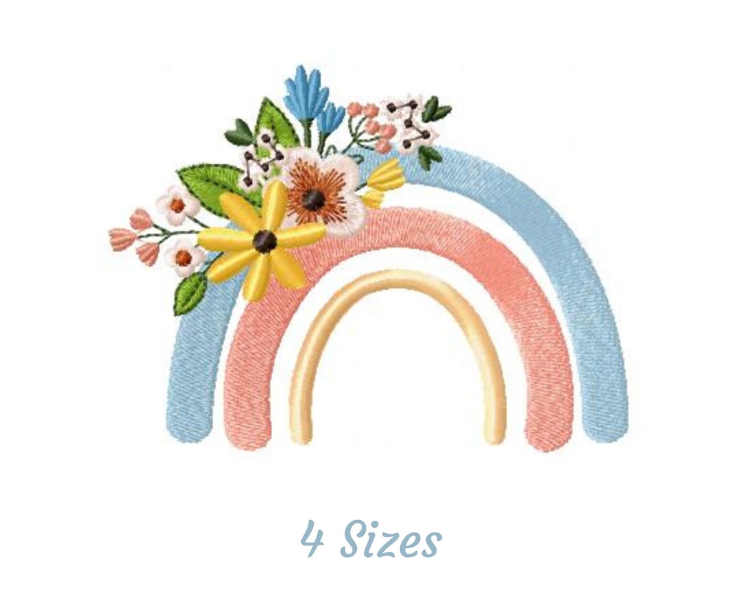 Creative Rainbow Embroidery Design - Rainbow Machine Embroidery Pattern ...