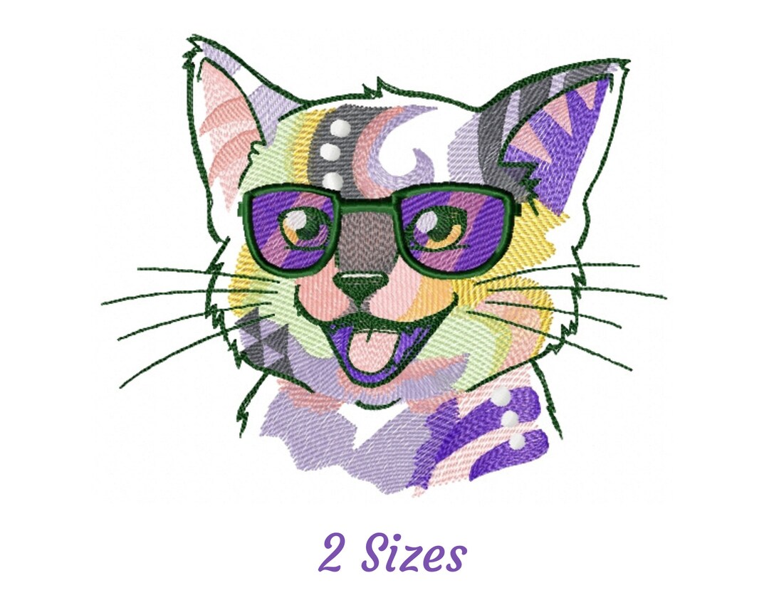 Cat Machine Embroidery Design Cute Cat Machine Embroidery Pattern ...