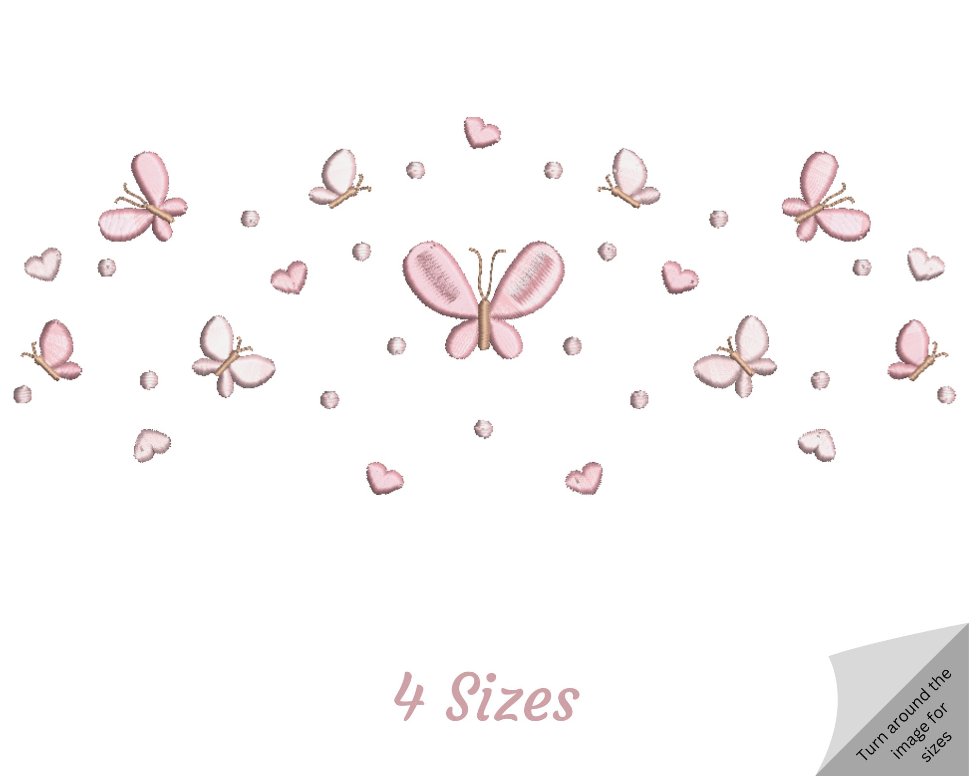 Elegant Butterfly Corner Embroidery Design – Instant Download Butterfly ...