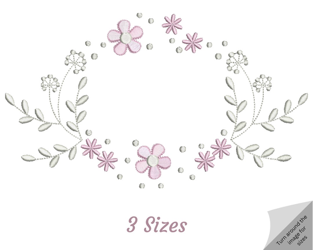Flower Frame Embroidery Design - Creative Frame Machine Embroidery ...
