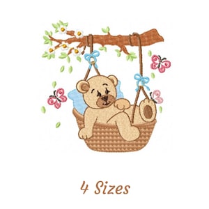 Baby Teddy Bear Embroidery Design Teddy Bear Machine Embroidery Pattern ...