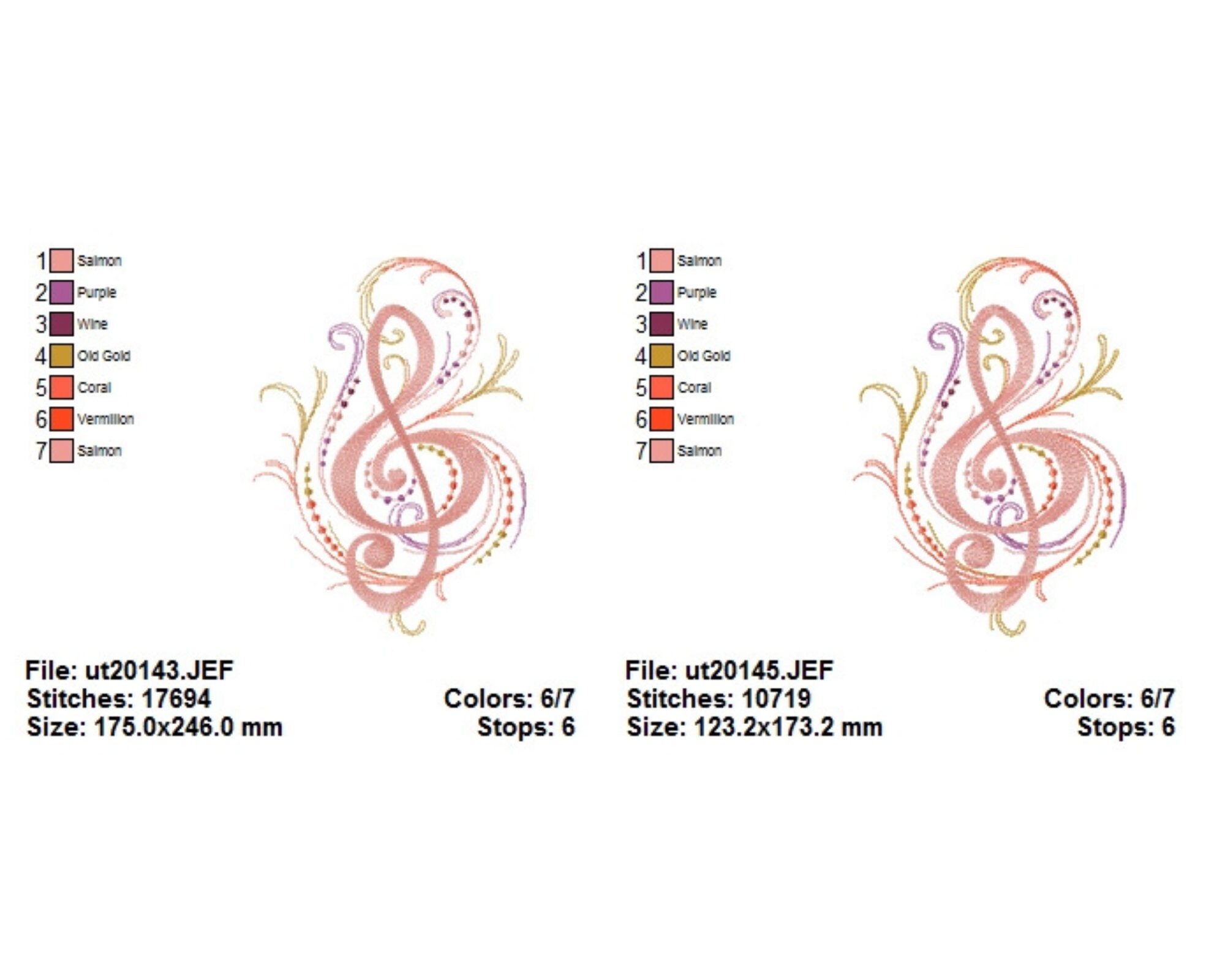 Music Notes Embroidery Design - Creative Machine Embroidery Pattern ...
