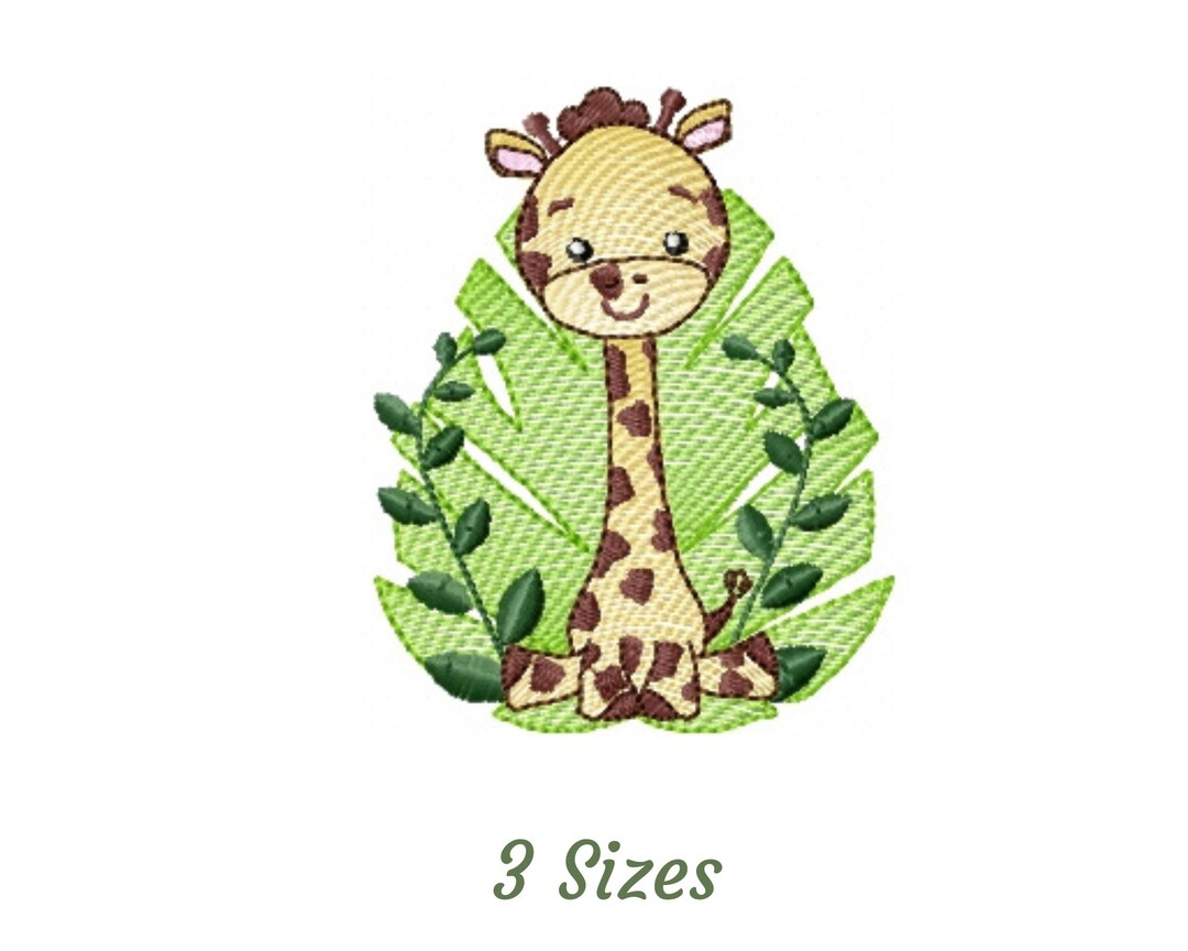 Baby Giraffe Machine Embroidery Design Instant Download - Etsy