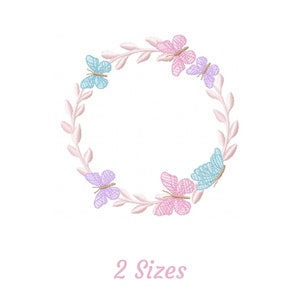 Floral Flower Round Frame Embroidery Design - Flower Frame Machine ...